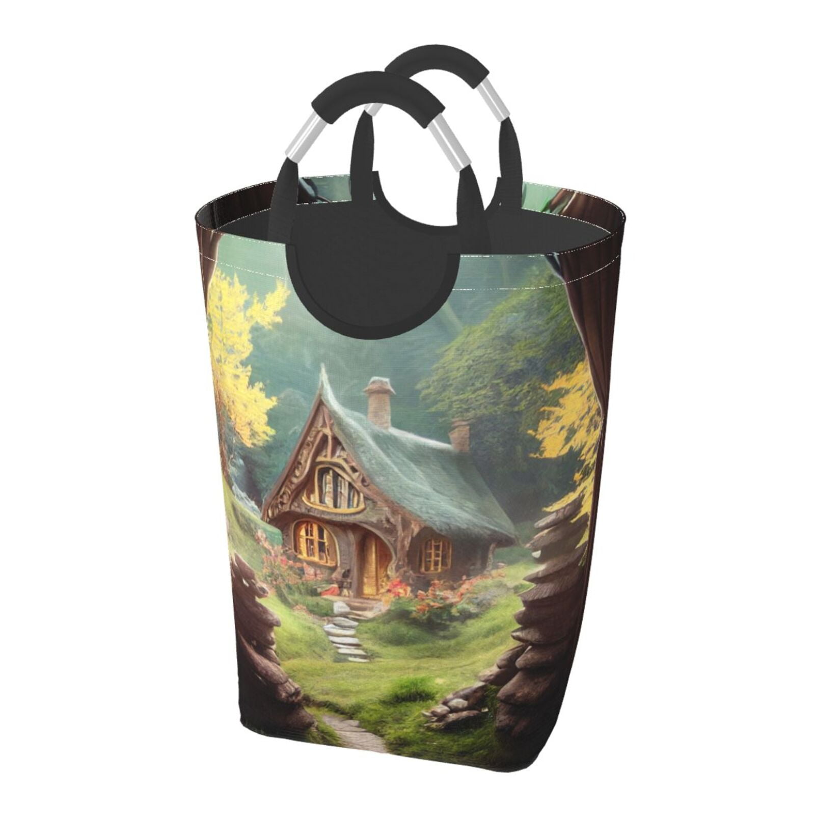 XMXY hobbit house lake Rectangular Laundry Basket Organizer ...