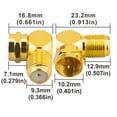 Onelinkmore RG6 F Type Male to Female Right Angle Coax Connector 2pk ...