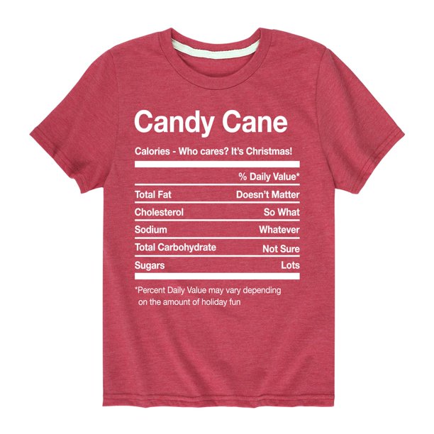 Instant Message Nutrition Facts For Candy Cane Youth Short Sleeve instant-message-nutrition-facts-for-candy-cane-youth-short-sleeve