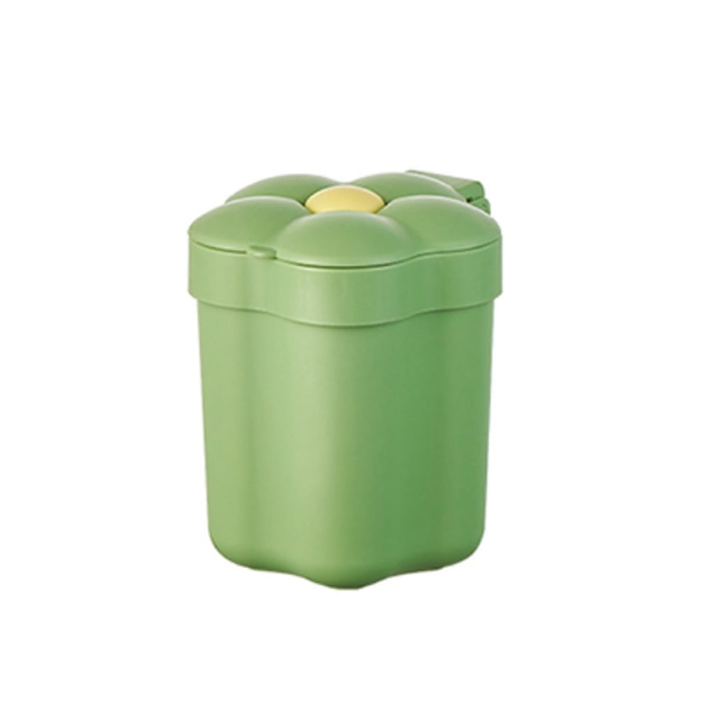 Mini Flower Trash Can with Lid,Small Can,Desk Can,Countertop Garbage ...