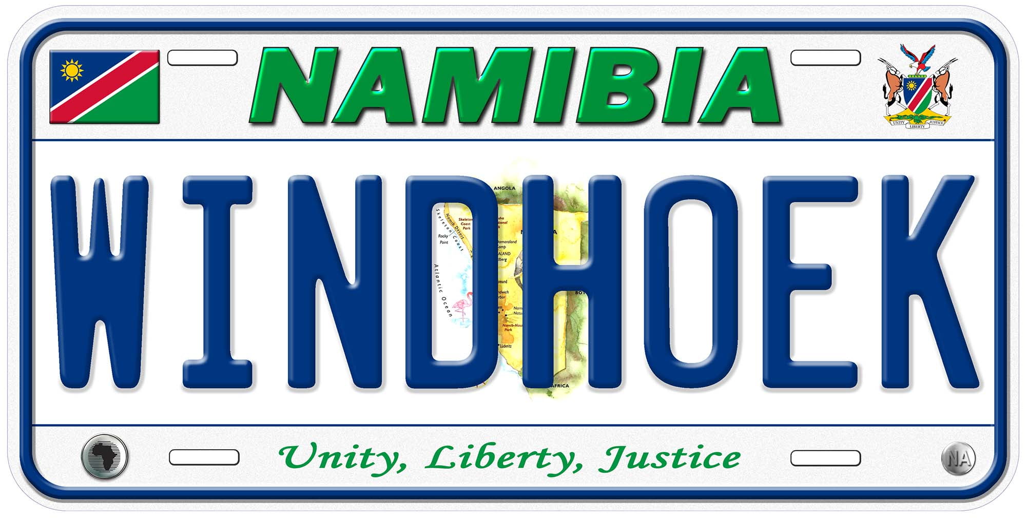 Namibia Windhoek Africa Custom Novelty Car License Plate - Walmart.com