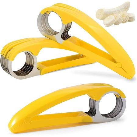 ShenMo Stainless Steel Banana Cutter, 3 Piece Portable Multifunction ...
