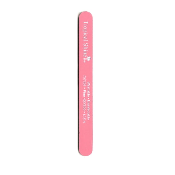 Tropical Shine Nail File Pink File 400/ 600 (Fine/ Extra Fine) 7 1/2 in ...