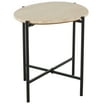 DecMode 16" x 24" Black Aluminum Cone Geometric Accent Table with ...
