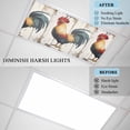 Farmhouse Rooster Fluorescent Light Covers, Vintage Farm Animals Green ...