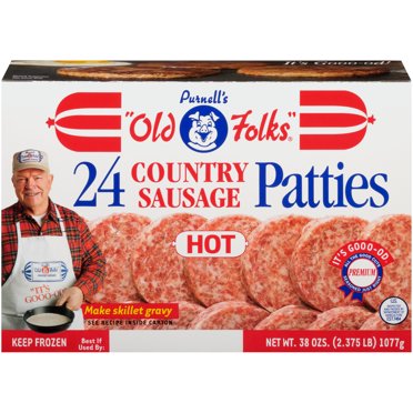 Purnell's "Old Folks" Medium Patties Breakfast Country Sausage, 38 ...
