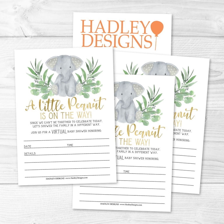 Elephant Baby Shower Invitations For Twins
