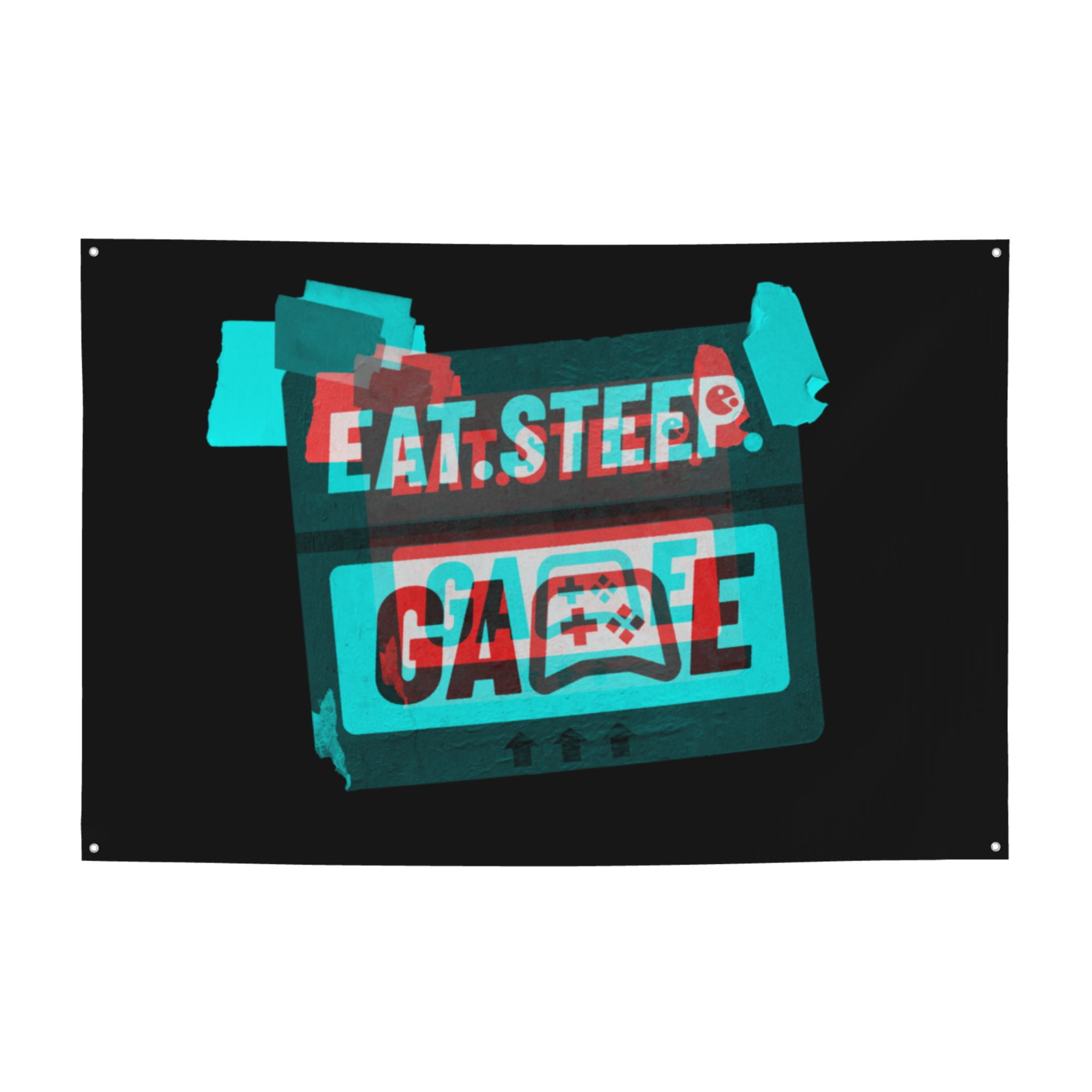 Abstract Eat Sleep Games Stickers Sign Banner, Eat Sleep Games Tags Old ...