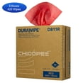 Durawipe 8.75" x 17" Red Heavy Duty Wipers - 420 Wipes/Pop-Up Box D811R ...