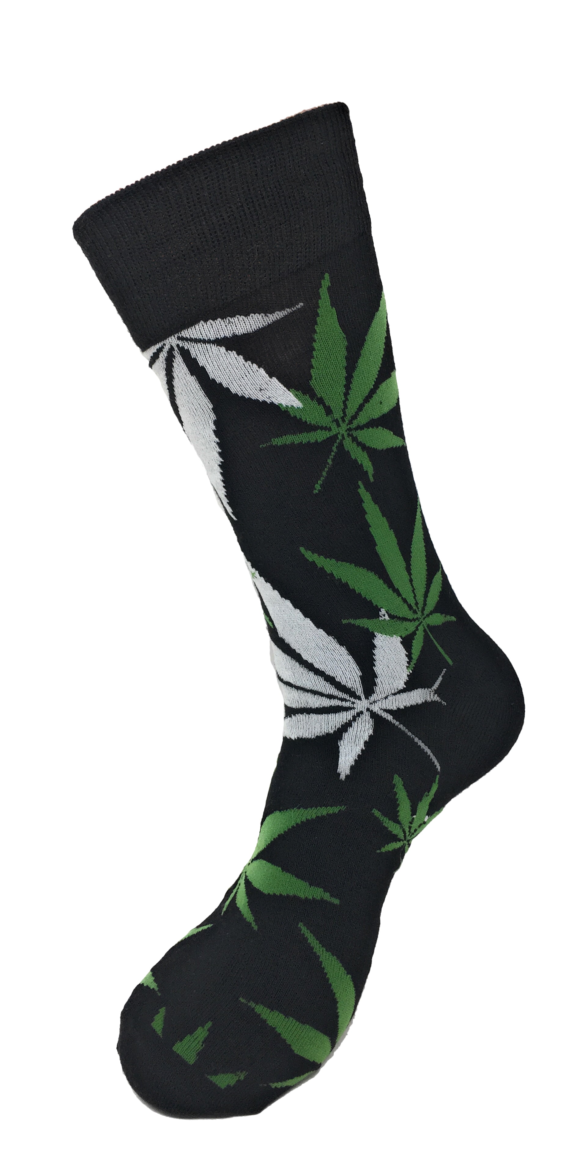 Urban-Peacock Men's Novelty Fun Crew Socks for Dress or Casual - Weed ...