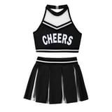 CHICTRY 2Pcs Girls Cheerleading Outfit Cropped Top with Skirt Set ...
