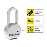 Master Lock Solid Steel 64 mm (2-1/ 2in) Padlock with Key, 24mm (15/16 in) shackle - Walmart.com