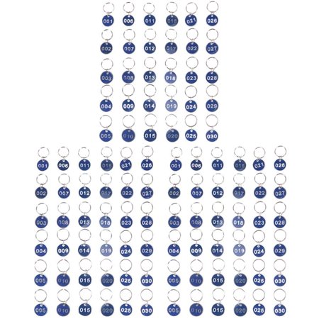 HTCM 1 Set Number Key Chain Round Key Number Tags Number Key Ring ID ...