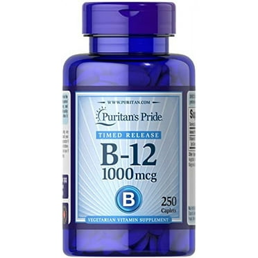 Puritans Pride Vitamin B-12 1000 Mcg, Energy Support, Heart Health, Nervous System Health, 250 ...