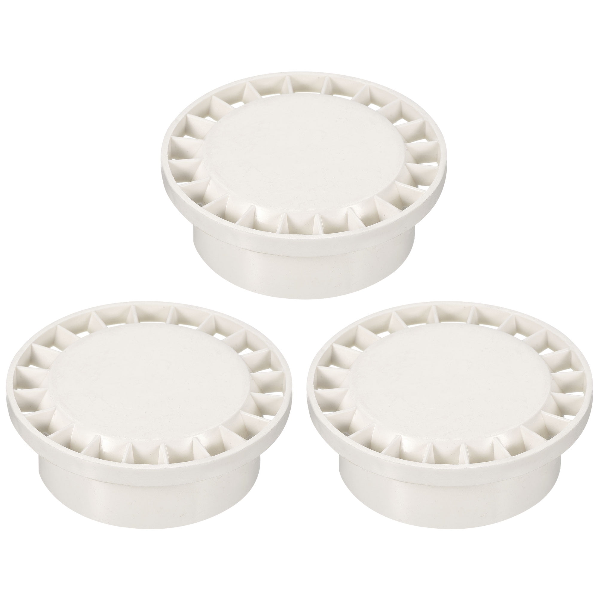Uxcell Pipe Fitting Connector 70mm OD PVC Floor Drain Cover Round Strainer, White 3 Pack ...