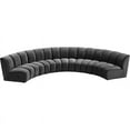Meridian Furniture Infinity Gray Velvet 5pc. Modular Sectional ...