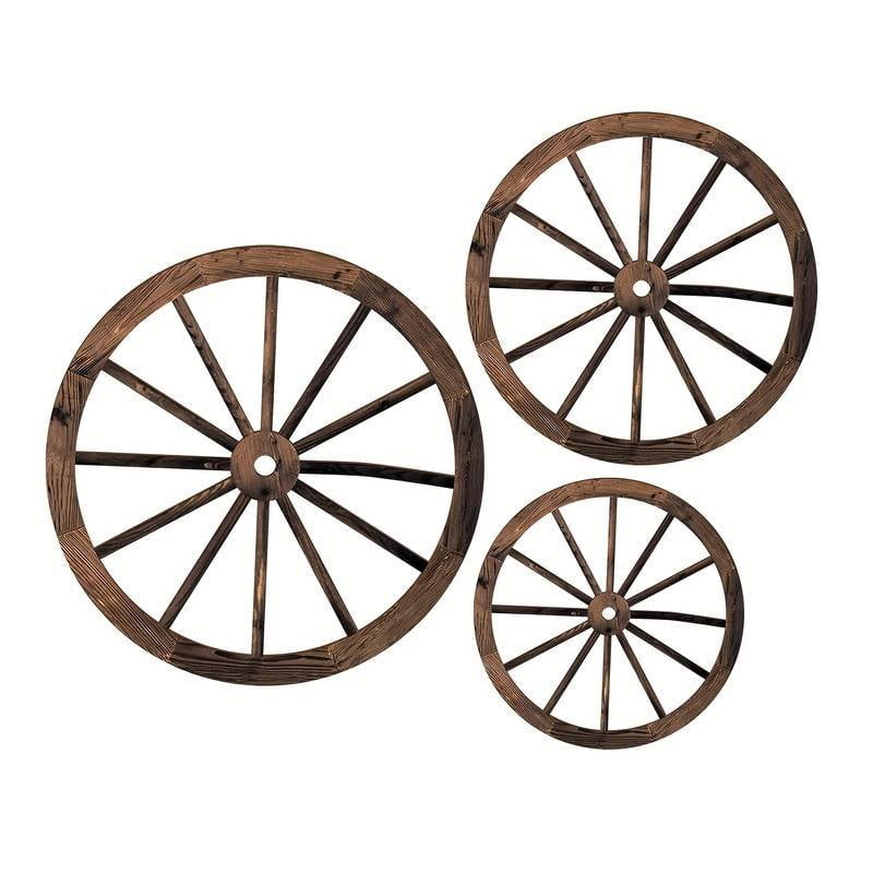 Click here for Ounona 2pcs Rustic Cartwheel Wagon Wall Decor Wood... prices