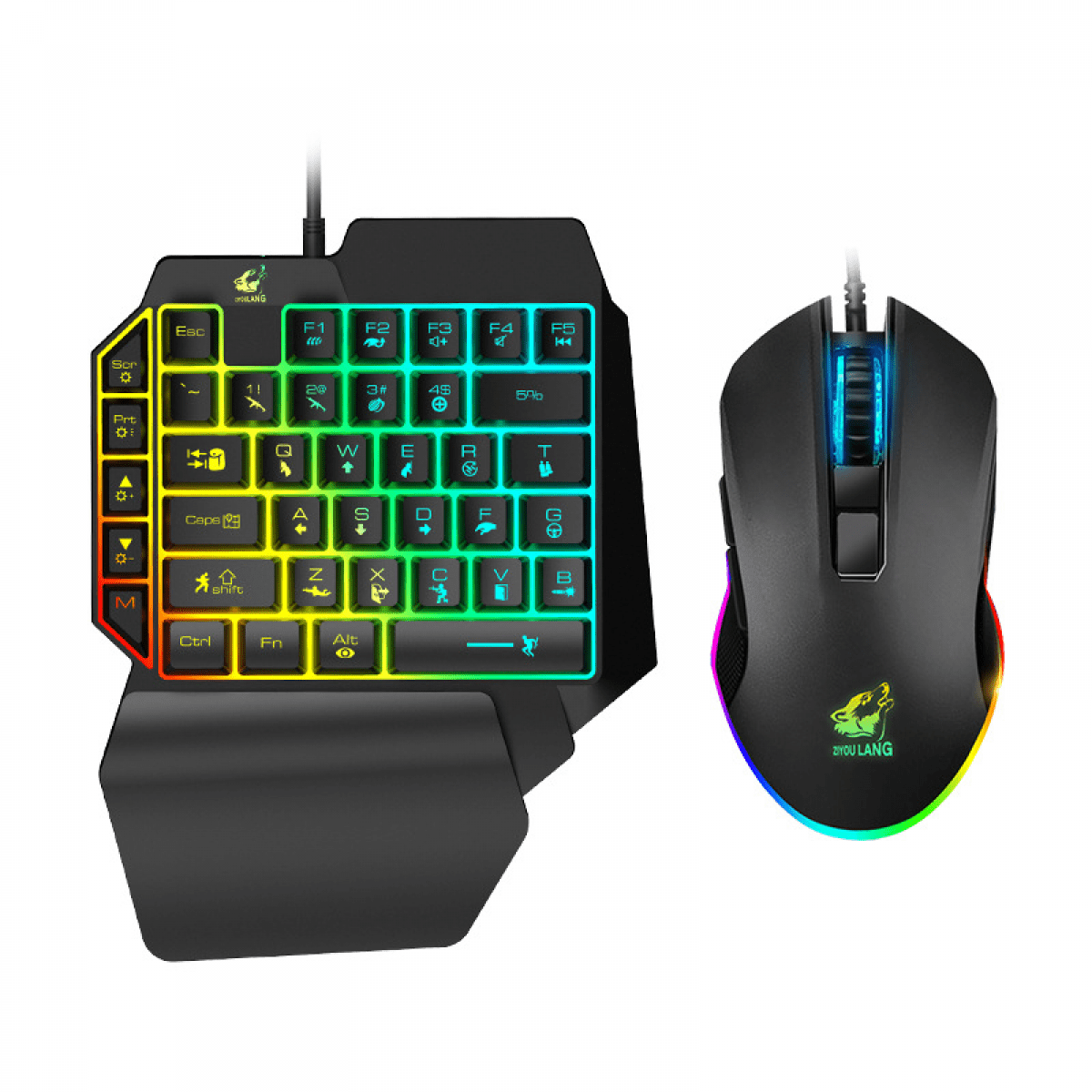 T1 one-handed keyboard and mouse set eat chicken artifact throne ...