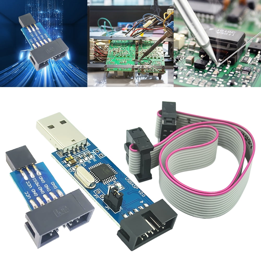 Programador USBASP USBISP AVR ISP USB ATMEGA8 ATMEGA128 (recto Y ...