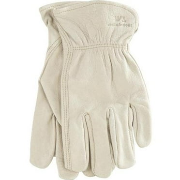 Heavy Duty Grain Cowhide Extra Wear Palm Leather Work Gloves, Saddletan ...