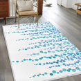 Blue Washable Rug 2.7x5 Area Rug for Living Room Bedroom Non Slip ...