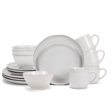 Elanze Designs Ceramic Stoneware Dinnerware Set, 16 Pieces, Reactive ...