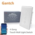 WiFi Smart Wall Touch Light Switch Glass Panel Wireless Remote Control ...