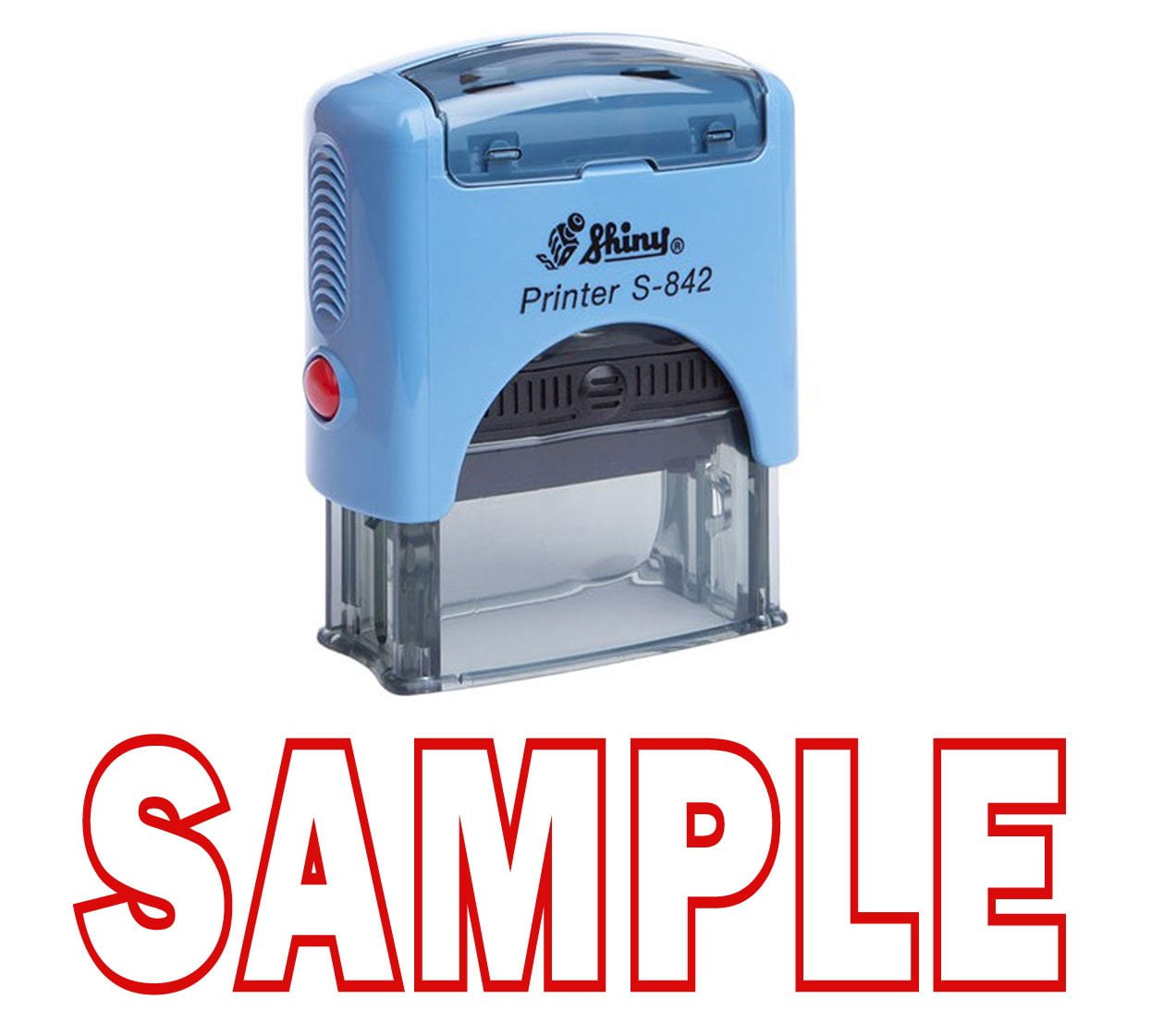 SAMPLE Self Inking Rubber Stamp Custom Shiny Office Stationary Stamp ...