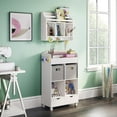 Kids Bookshelf with 3 Cubbies & Hooks - Book Nook Wall Bookshelf for ...