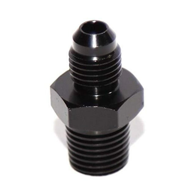 BLACK 4AN AN-4 to 1/8" NPT Male Thread Straight Aluminum Fitting ...