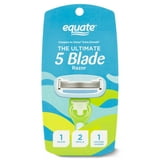 Equate Women's 5 Blade Razor Handle and 2 Razor Cartridges - Walmart.com