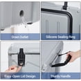 35 Quart Portable Ice Cooler, Heavy Duty Ice Chest with Portable Cup ...
