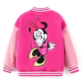 Disney Minnie Mouse Girls Fleece Bomber Jackets Graphic Winter Plush ...