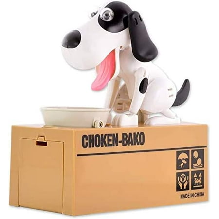 Hungry Dog Money Box Puppy Piggy Bank Coin Chewing Toy Money Box Little ...