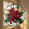 Berry Cluster Botanical Stained Glass Style Suncatcher Window Hanging ...