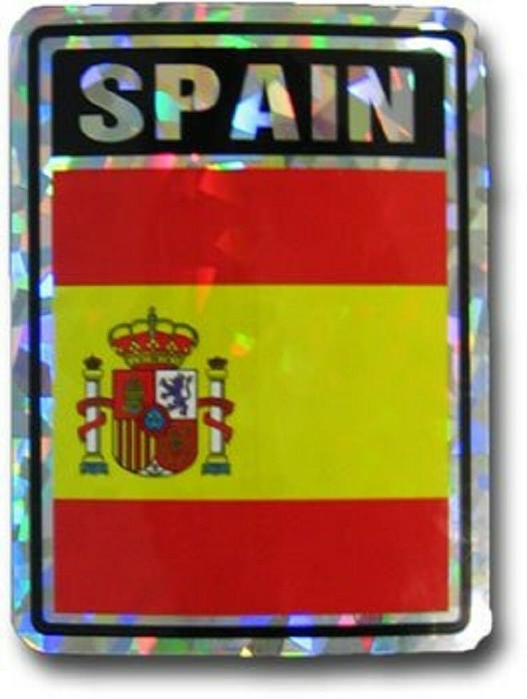 Spain Spanish Country Flag Reflective Decal Bumper Sticker - Walmart.com