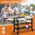 Annualing Stainless Steel Portable Outdoor Grill Cart,Foldable Grill ...