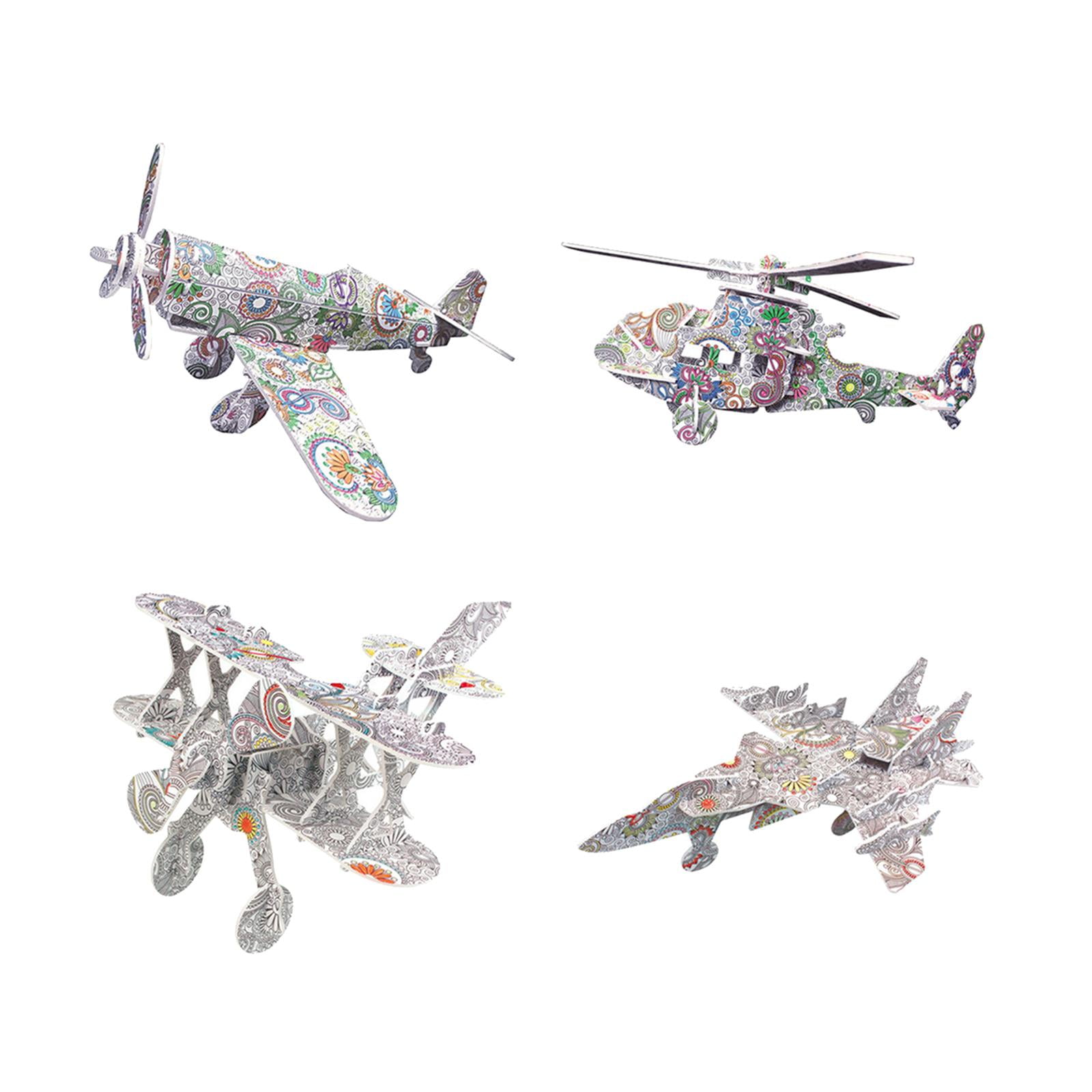 DIY 3D Coloring Puzzle ith 12 Pen 3D Puzzles Toys Ages 7 B - Walmart.com