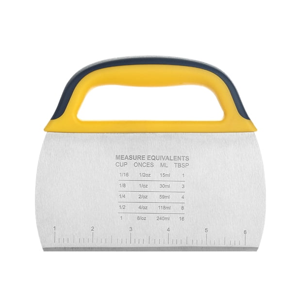 Amdohai Stainless Steel Scraper Chopper Dough Cutter with Measure Guide ...