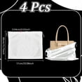 4Pcs Satin Cloth Bags with Polyester Drawstring Ropes Rectangle White ...