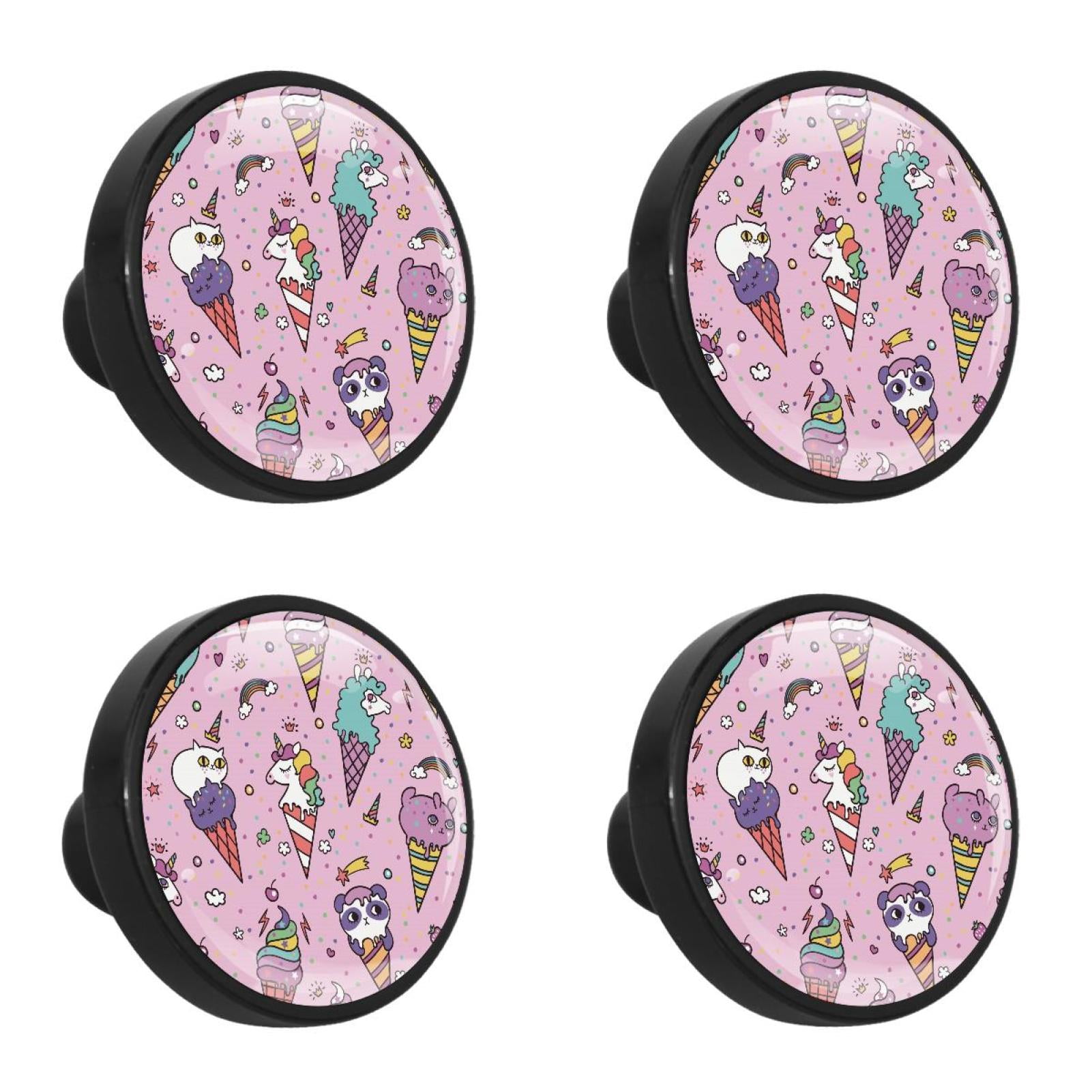 4 Pcs Color Ice Cream Knobs for Kitchen Cabinet Cupboard Dresser ...