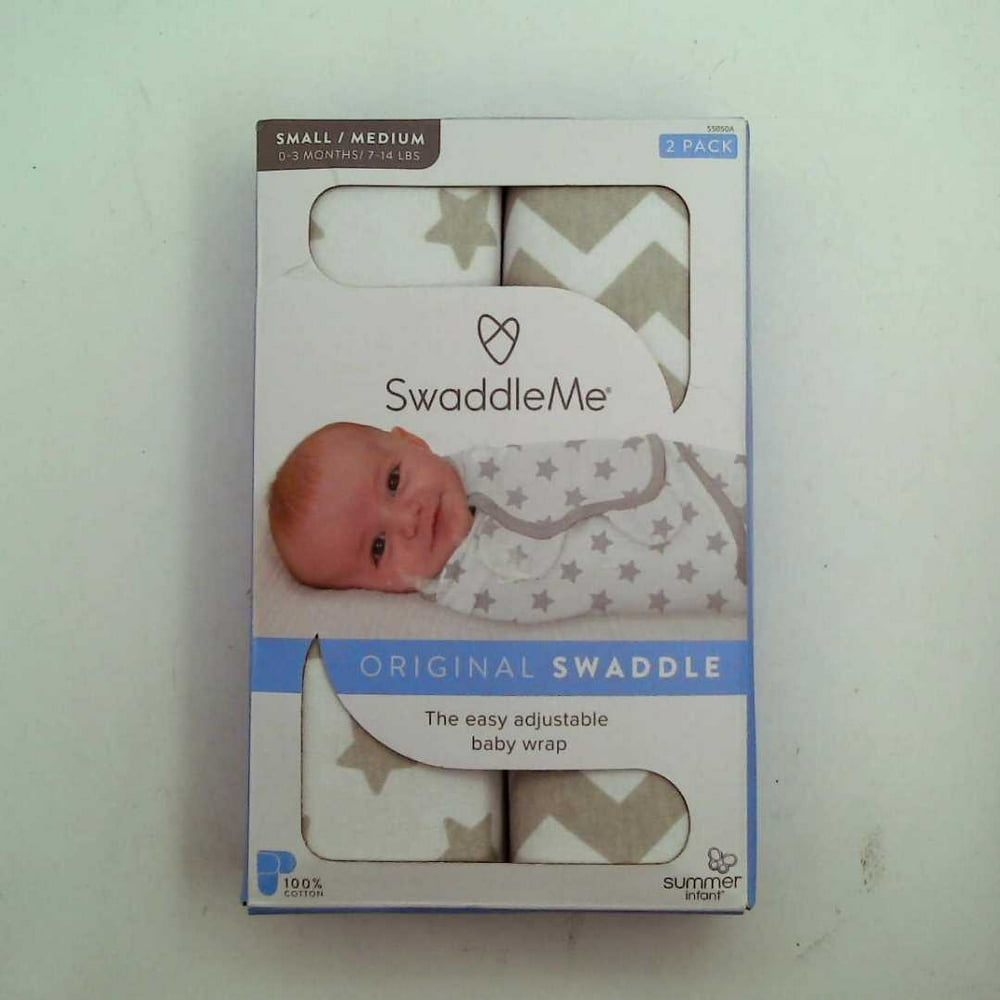 SwaddleMe Original Swaddle 2-PK (Small, Grey Chevron/Stars) - Walmart ...