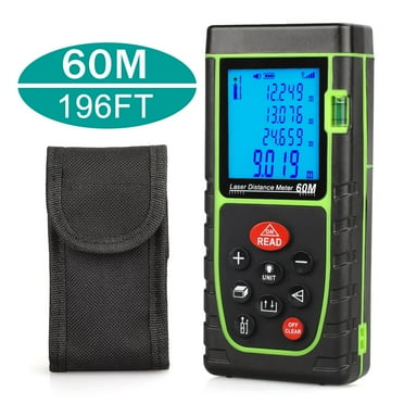 3-in-1 Digital Laser Tape Measure, 40m/60m Laser Distance Meter with LCD Display & Self Locking ...