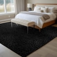 Black Washable Area Rug 5x7 Modern Minimalist Classic Black Solid Color ...