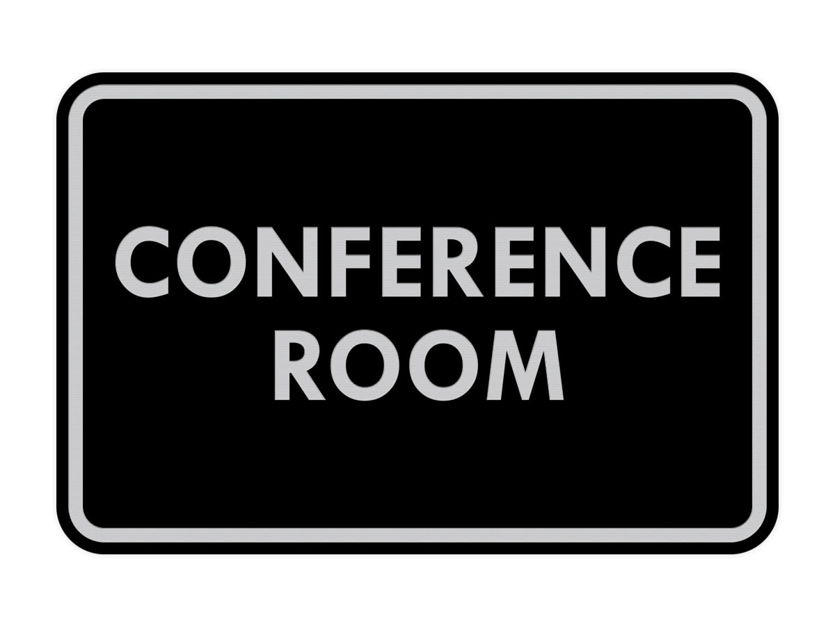 Classic Framed Conference Room Sign (Black / Silver) - Large - Walmart.com