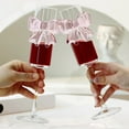 Ruanlalo Wine Glass Champagne Flutes with 3D Pink Butterfly Decoration ...