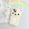 Cute Cartoon 3D Rilakkuma Phone Case For iPhone 16 15 14 13 12 11 Pro X ...