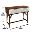Steve Silver Ginny Console Table, Solid Acacia Wood, Burnished Walnut - Walmart.com