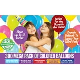 Prextex 300 Party Balloons 12 Inch 10 Assorted Rainbow Colors - Bulk ...
