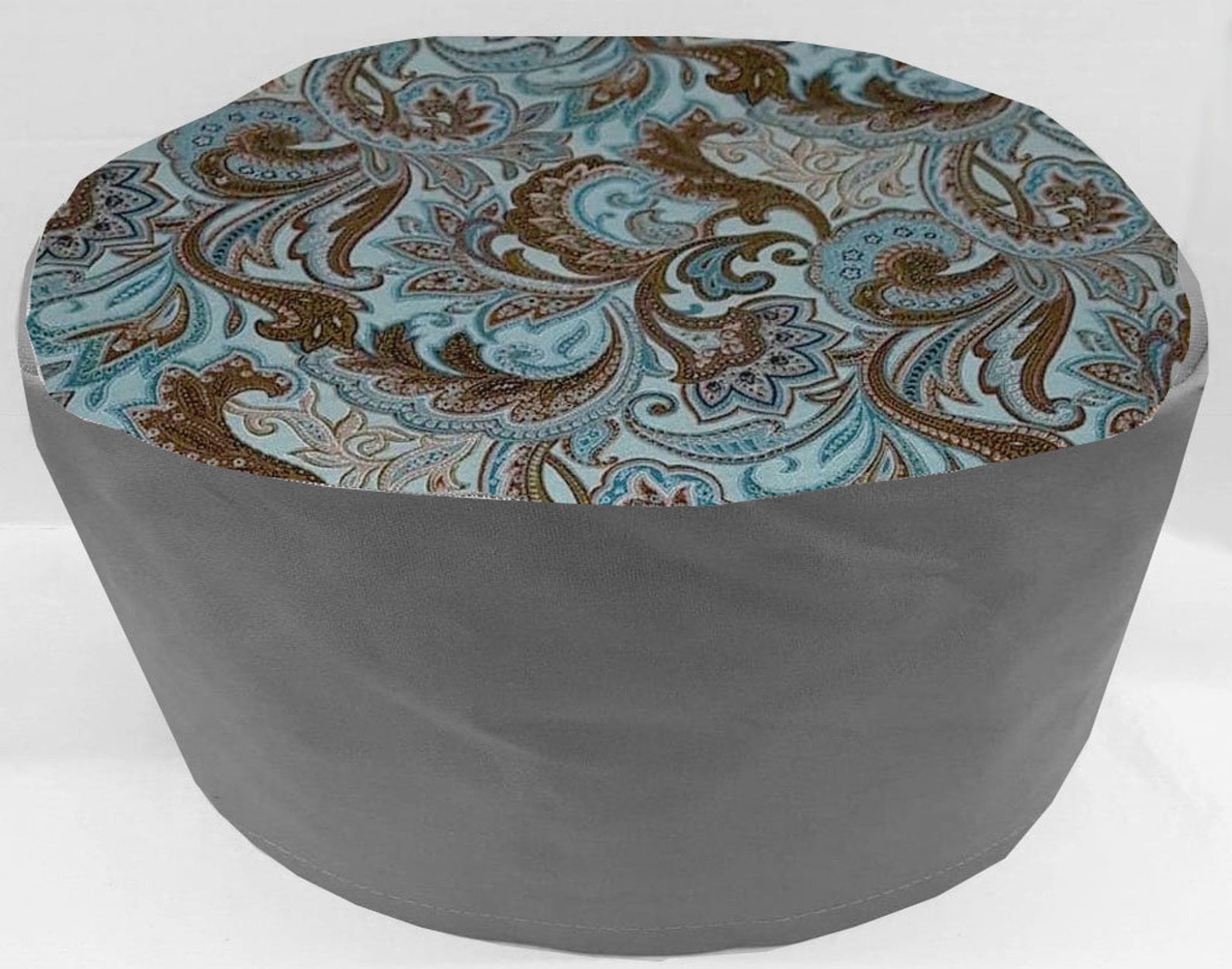 Canvas Brown & Teal Paisley Slow Cooker Cover (Gray, Medium) - Walmart.com
